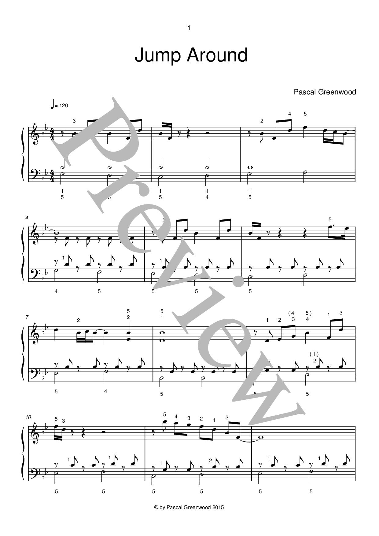 Jump Around – sheetmusicalong.com
